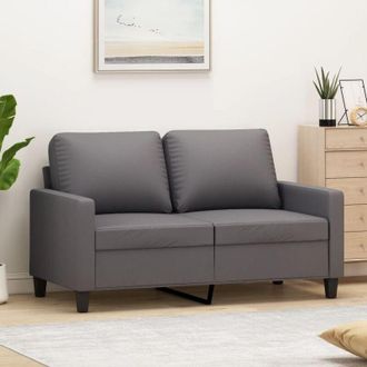 vidaXL Vidaxl - Canap&eacute; &agrave; 2 places Gris 120 cm Similicuir