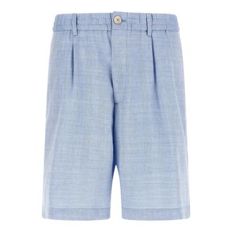 Brunello Cucinelli Chevron Bermuda Shorts - - Shorts - Herren - Blau - XL
