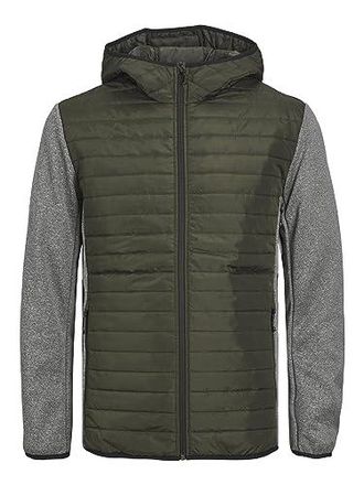 Jack & Jones Bestseller A/S JJEMULTI Veste matelass&eacute;e NOOS pour homme - Raisin - D&eacute;tails : gris m&eacute;lang&eacute;, taille M, Raisin/d&eacute;tail : gris m&eacute;lang&eacute;, M