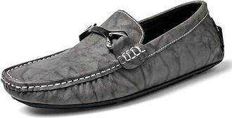 Generic Mocassins classiques Penny Mocassins tendance décontractés à enfiler pour homme, gris, 41 1/3 EU