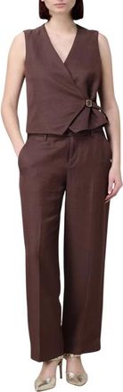 PT01 Pt01, Femme, Pantalons, Brun, Taille: 42 FR Cropped Pantalons