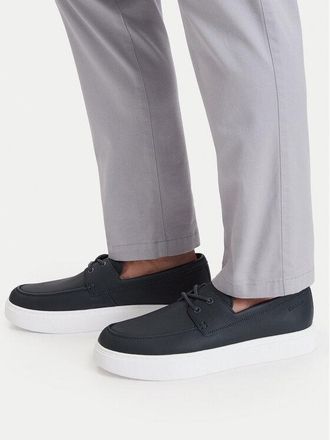 Calvin Klein Halbschuhe Hybrid Clean Boat Shoe Lth HM0HM02233 Dunkelblau