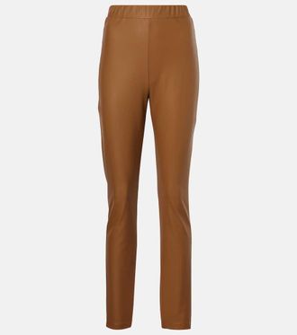 Max Mara Pantalon slim Rodano en cuir synthétique