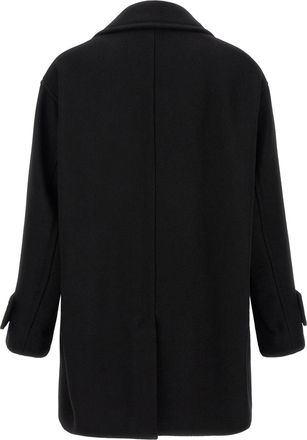 Ami Caban Coat - Black