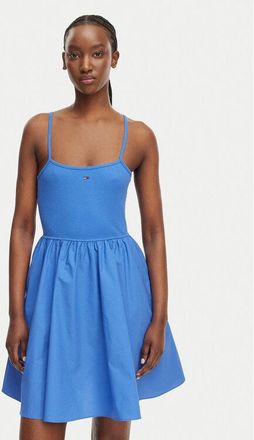 Tommy Jeans Sommerkleid DW0DW22352 Blau Slim Fit