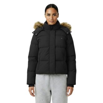 Jack Wills Riley Steppjacke f&uuml;r Damen (Schwarz)