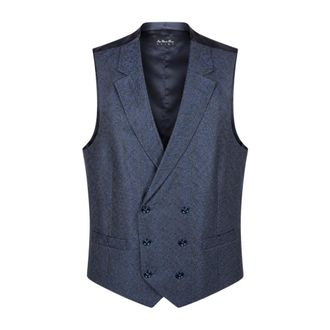 Luigi Bianchi Mantova Homme, Costumes, Bleu, Taille: L Gilet LBM 1911