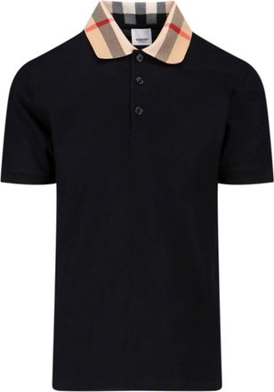 Burberry Check Collar Polo Shirt