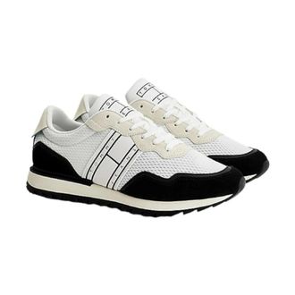 Tommy Hilfiger Homme, Chaussures, Blanc, Taille: 45 EU Chaussure Runner Mix