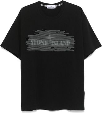 Stone Island T-Shirt aus Jersey - Schwarz