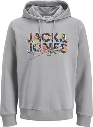 Jack & Jones Hood Jjgeplas Sweat à Capuche, Ultimate Grey, XL Homme