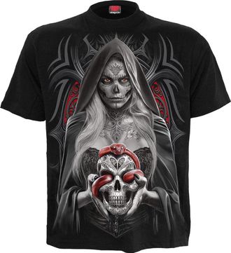 Spiral High Priestess Männer T-Shirt schwarz XL 100% Baumwolle Basics, Horror, Rockwear, Totenköpfe