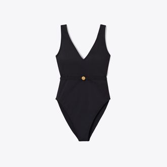 Tory Burch Damen Badeanzug mit G&uuml;rtel