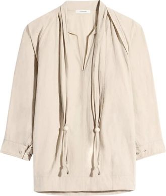 Christophe Lemaire Femme, Blouses et Chemises, Beige, Taille: 38 FR Blouse avec &Eacute;charpe
