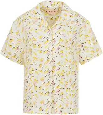 Marni Femme, Blouses et Chemises, Jaune, Taille: 40 FR Linen Woven Shirt