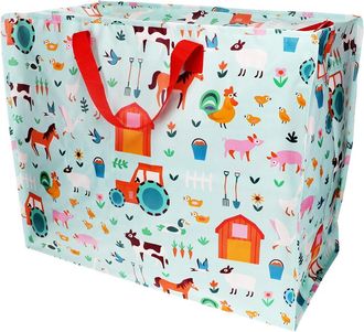 Rex London XXL Riesentasche Bauernhof Aufbewahrungstasche mit Reißverschluss Farm-Motiv