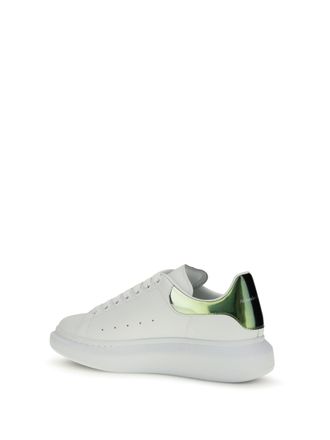 Alexander McQueen Mens Sneakers Leather White-Green Trainers White/green