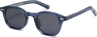 Sojos SJ2316 Lunettes de soleil carrées rondes rétro pour homme et femme avec protection UV400, bleu, m