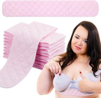 Satinior 10 Doublures de Soutien-Gorge Anti-Transpiration en Coton Rectangulaire 3 Couches pour Femme (Rose, M)