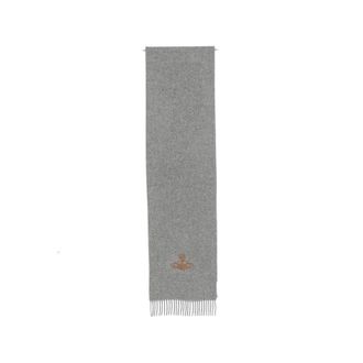 Vivienne Westwood Orb-embroidered Fringed Scarf