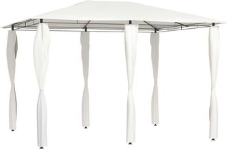 vidaXL Vidaxl - Belv&eacute;d&egrave;re avec rev&ecirc;tement de poteaux 3x4x2,6 m Cr&egrave;me 160 g/m&sup2;