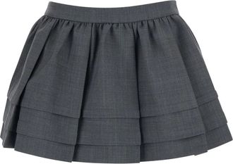 Shushu/Tong Shushu/Tong, Femme, Jupes, Gris, Taille: 34 FR Tuck Detail Pleated Skirt