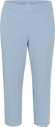 Kaffe Curve Kaffe Curve Damen Plus-Size Womens Trousers Cropped Length Elasticated Waist Pockets KCsakira Kurze Hose, Faded Denim