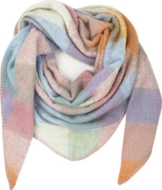 Glamexx24 XXL Schal Damen Schal Halstuch Unisex Schal Poncho Dreieckige Form Trendfarben Winterschal Kariert Schal Viele Variationen