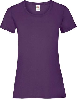Fruit Of The Loom Valueweight T Lady-Fit Damen T-Shirt NEU, Farbe:violett, Gr&ouml;&szlig;e:M