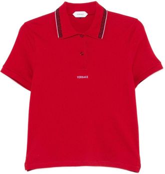 Versace Polo en coton &agrave; logo Versace