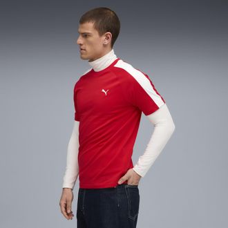 Puma T7 T-Shirt Herren, Kleidung, Rot, XXL