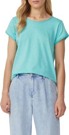 s.Oliver T-Shirt mit Rollkanten und Flammgarnstruktur