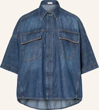 Brunello Cucinelli Brunello Cucinelli Jeansbluse Mit Schmucksteinen blau