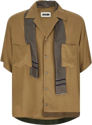 Magliano Homme, Chemises, Beige, Taille: M Chemise &agrave; Manches Courtes Pasolini
