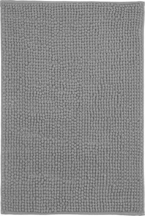 Brandsseller Moderne Chenille Badmatte Duschmatte Badeteppich im Shaggy Style (50x80 cm, Grau)
