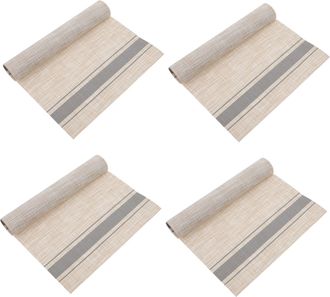 Holibanna 4stücke Hitzebeständige Tischsets Platzsets Für Zuhause Retro-flechtkissen Tischkissen Tischzubehör