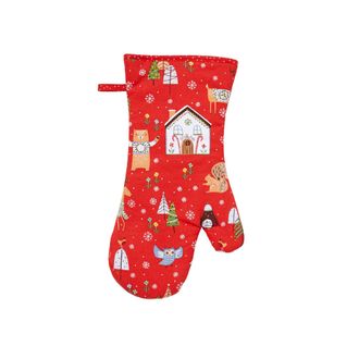 Ulster Weavers Est. 1880 Ulster Weaver Festive Friends Ofenhandschuh, Baumwolle, rot