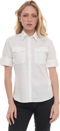 Fay Femme, Blouses et Chemises, Blanc, Taille: 44 FR Chemise &agrave; manches courtes