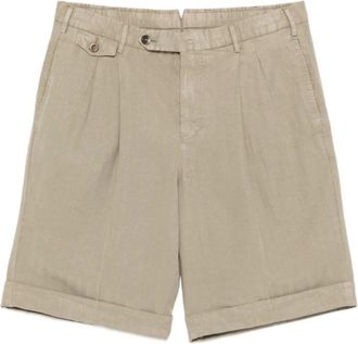 Pantaloni Torino Homme, Shorts, Vert, Taille: 2XL Pleated Turn-up Shorts