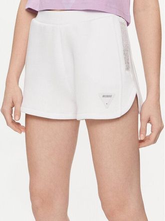 Guess Stoffshorts Kiara V4GD16 FL04P Wei&szlig; Regular Fit