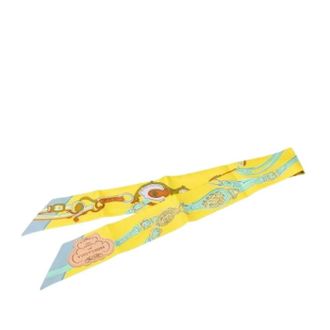 Herm&egrave;s Pre-owned Twilly Foulard Brides de Gala - Femme - Pre-owned - Jaune - Taille: ONE Size