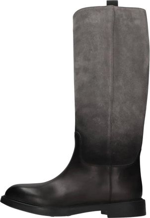 Doucal's Bottes mi-mollet &agrave; bout rond - Femme - Chaussures - Gris - Taille: 40 EU