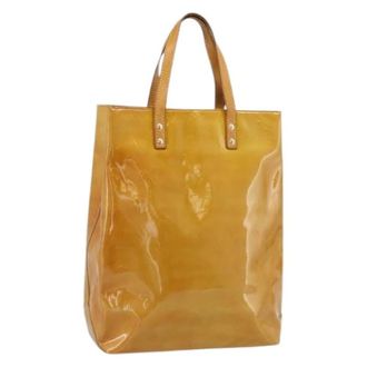 Louis Vuitton Sac &agrave; main vintage Louis Vuitton en cuir verni Pre-owned - Femme - Pre-owned - Beige - Taille: ONE Size
