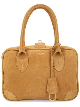 Golden Goose Womens Life Bag Beige Cow Leather Handbags Hand