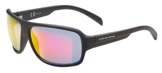 Cratoni C-ICE NXT Photochromic Fahrradbrille Sportbrille Sonnenbrille 100% UV Schutz (schwarz-rot)
