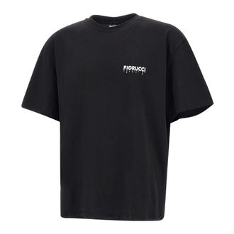 Fiorucci Herren Baumwoll T-shirt Schwarz - - Tops - Herren - Schwarzk - XS