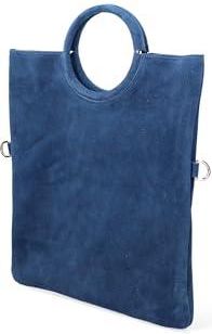 Gave Lux Sac à main pour femme en cuir véritable Made in Italy 29x30x1 cm GLX228105123FBG, bleu foncé, Taille unique