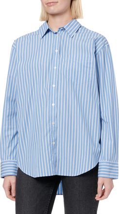 GANT Damen REL Classic POPLIN Striped Shirt Bluse, Sailor Blue, 34
