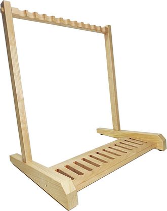 Generic Platzsparender Tennisschl&auml;gerst&auml;nder Aus Holz, Pr&auml;sentationsst&auml;nder for Tennis- Und Badmintonschl&auml;ger Zur Aufbewahrung In Heim- Sporthallen(Can hold 1