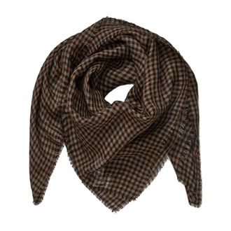Becks&ouml;ndergaard Femme, Accessoires, Brun, Taille: ONE Size Gingham Big Woo &Eacute;charpe Marron